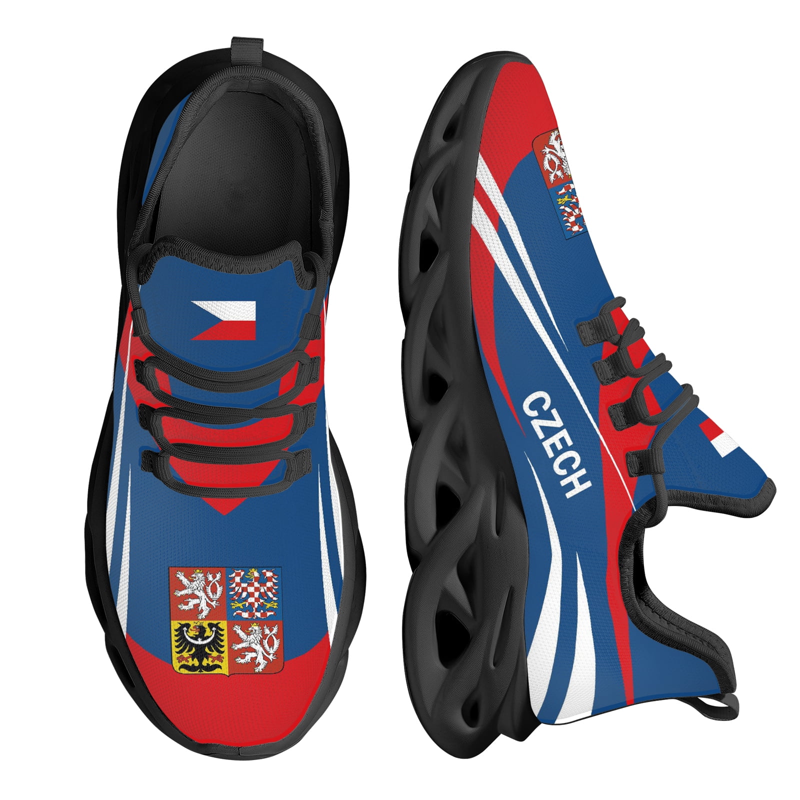 Czech National Emblem Printing Shockproof Platform Shoes National Flag ...