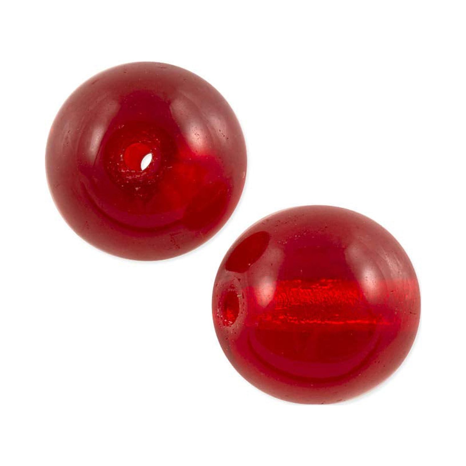 Czech Pressed Glass Round Beads 6mm Ruby (Package of 10) - Walmart.com