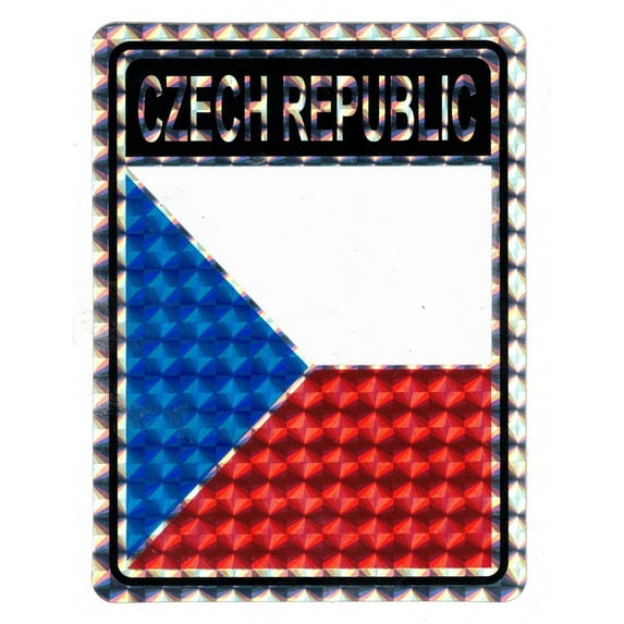 Czech Republic Country Flag Reflective Decal Bumper Sticker DC-066 ...