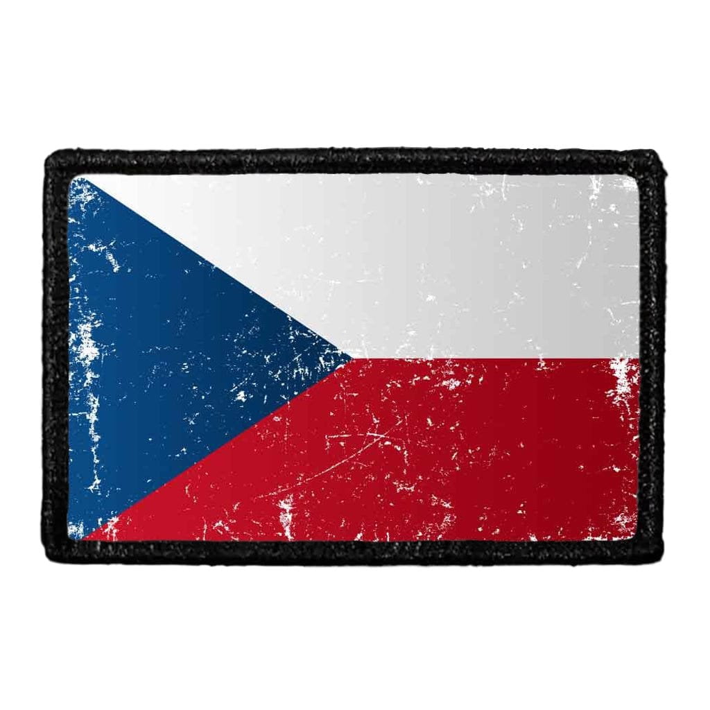 Czech Republic Flag - Color - Distressed - Removable Patch - Walmart.com