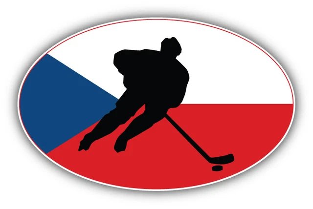 Czech Republic Flag Hockey Label Car Sticker Phone Decal Water Bottle ...