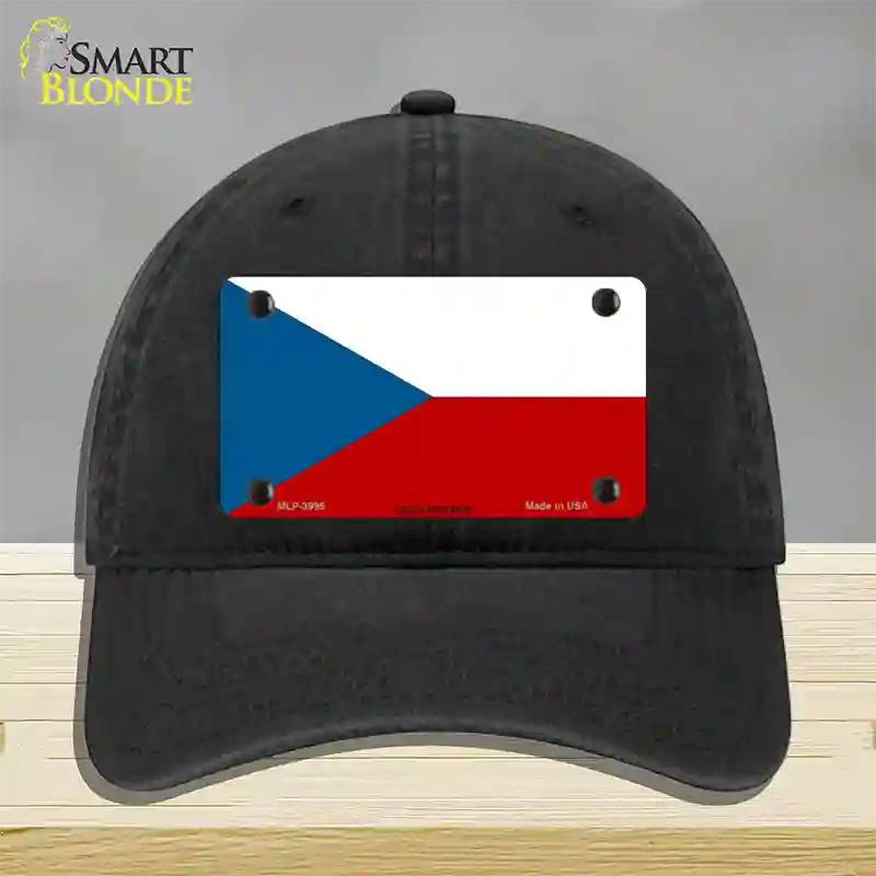 Czech Republic Flag Novelty License Plate Hat Unconstructed Cotton ...
