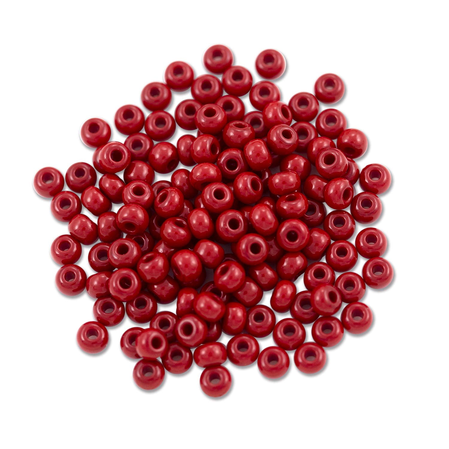 Czech Seed Bead 6/0 (4mm) Beads Opaque Dark Red Beads - Walmart.com