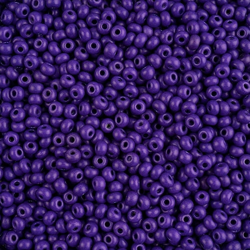 John Bead Czech Seed Beads 6/0 Vial Terra Intensive Purple Matte, 22g - Walmart.com