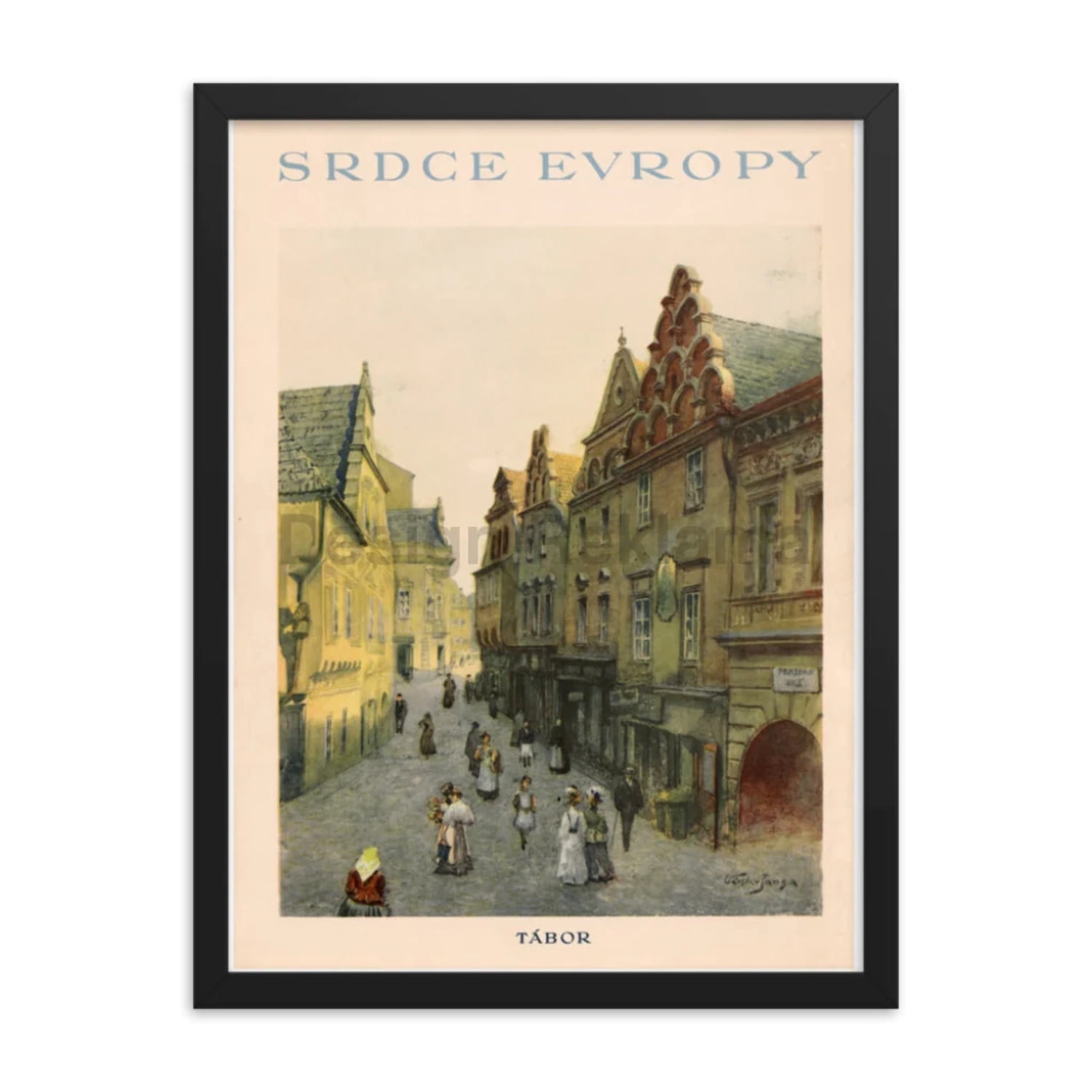 Czechoslovakia, the Heart of Europe, Visit Tabor, 1934. Framed Vintage ...