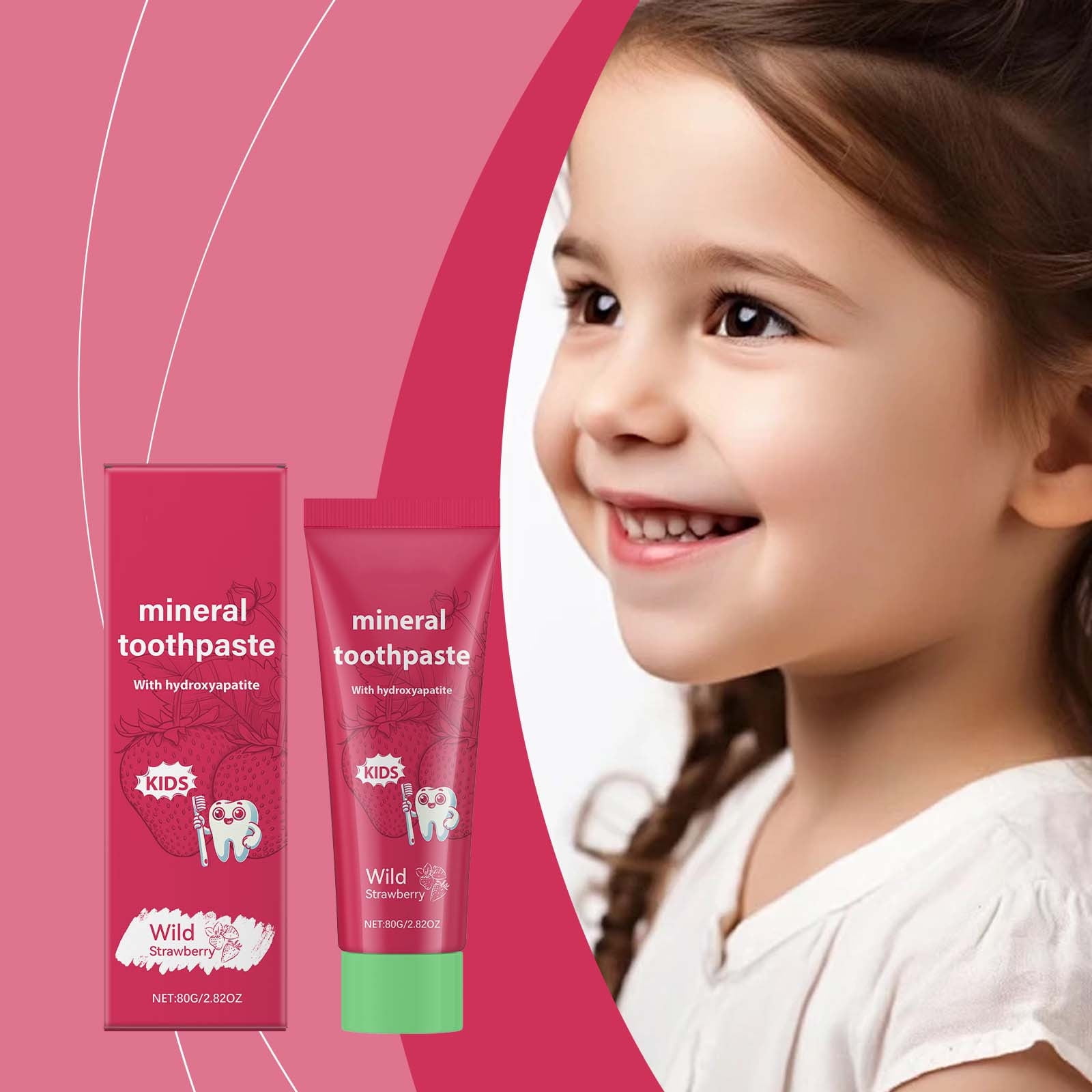 CzestPyake Children’s Strawberry Toothpaste for Cavity Prevention ...