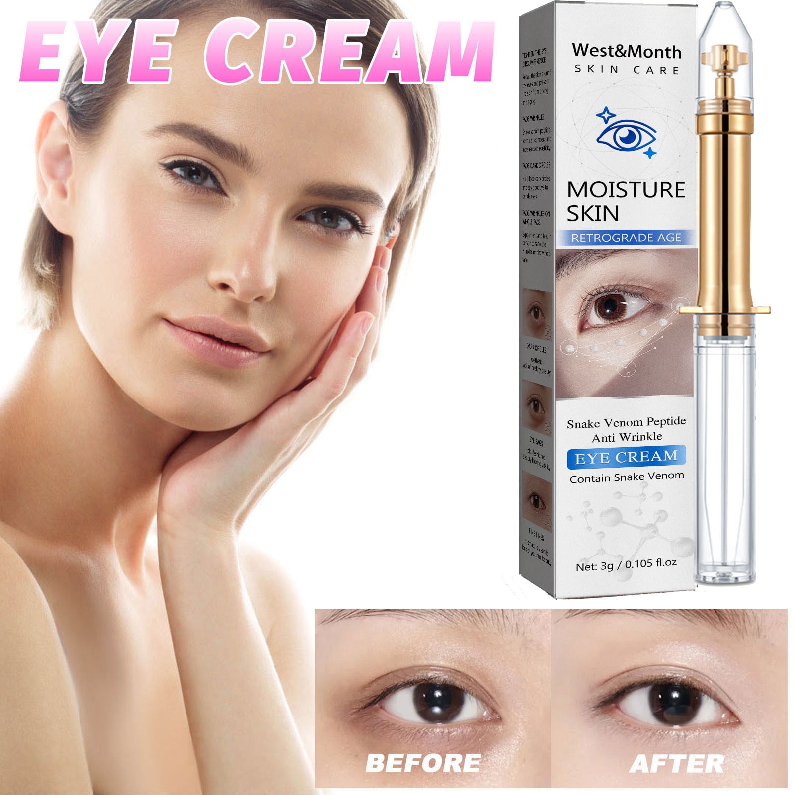 CzestPyake Eye Cream Lifting Eye Bags Fade Dark Circles Fine Lines Eye ...
