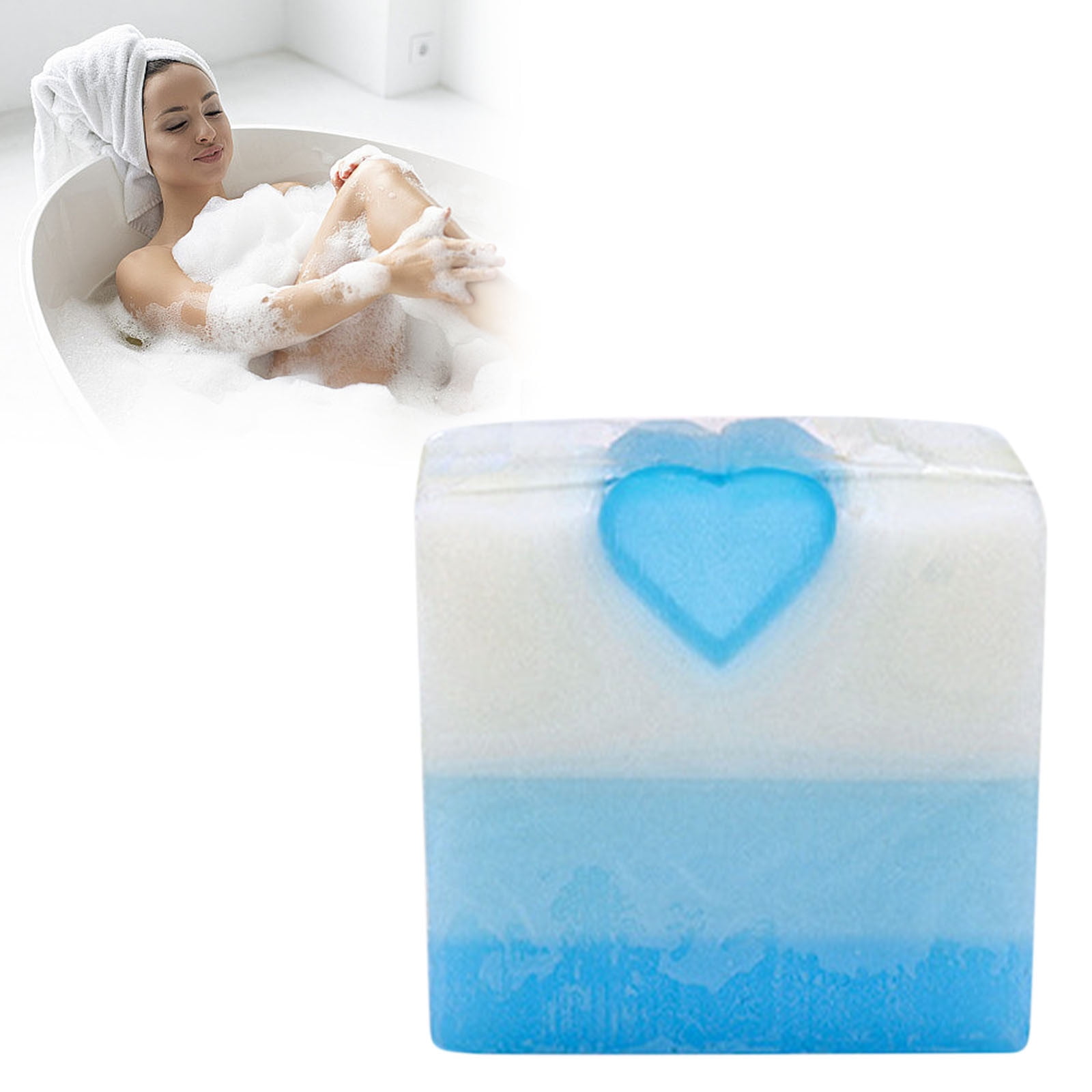 CzestPyake Love Rainbows Gold Foil Soap Heart-shaped Soap Essential Oil ...