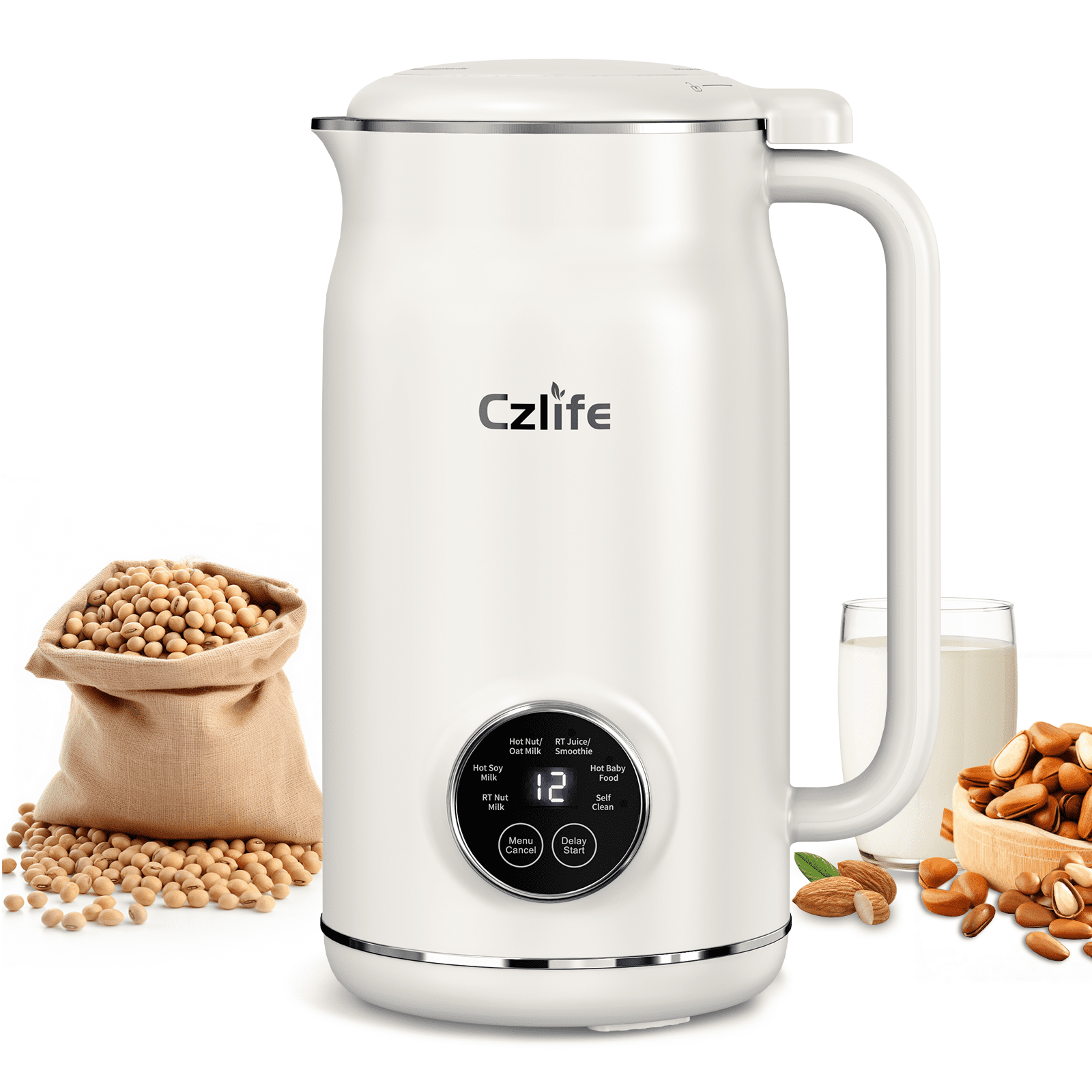 Czlife N5 Nut Milk Maker Machine, 20oz (600ml) Homemade Almond Milk ...