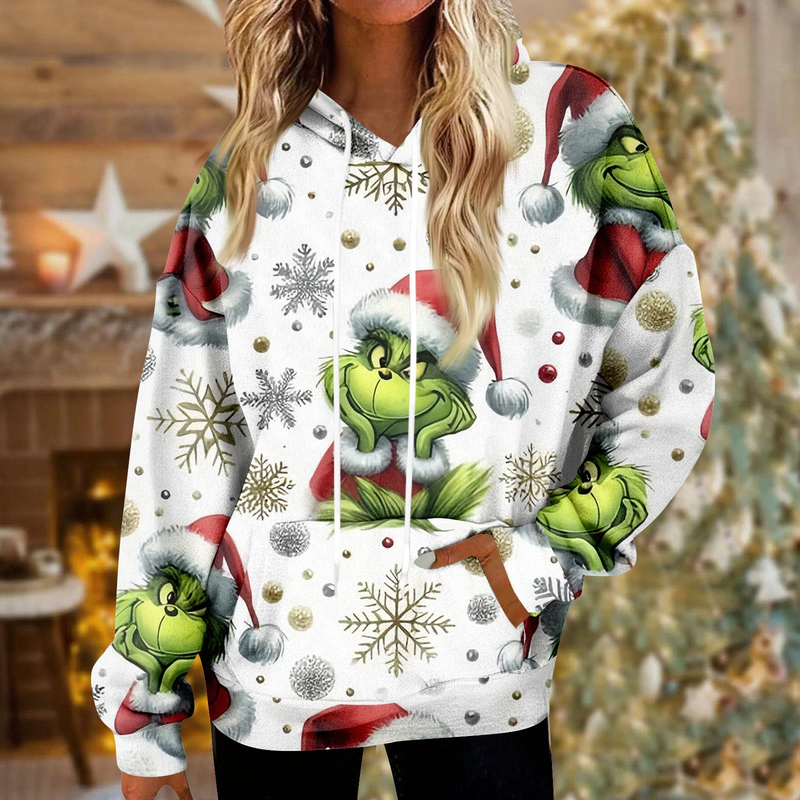 Czxfifvy Merry Grínchmas Hoodie Sweatshirt, 2026 Trendy Womens ...