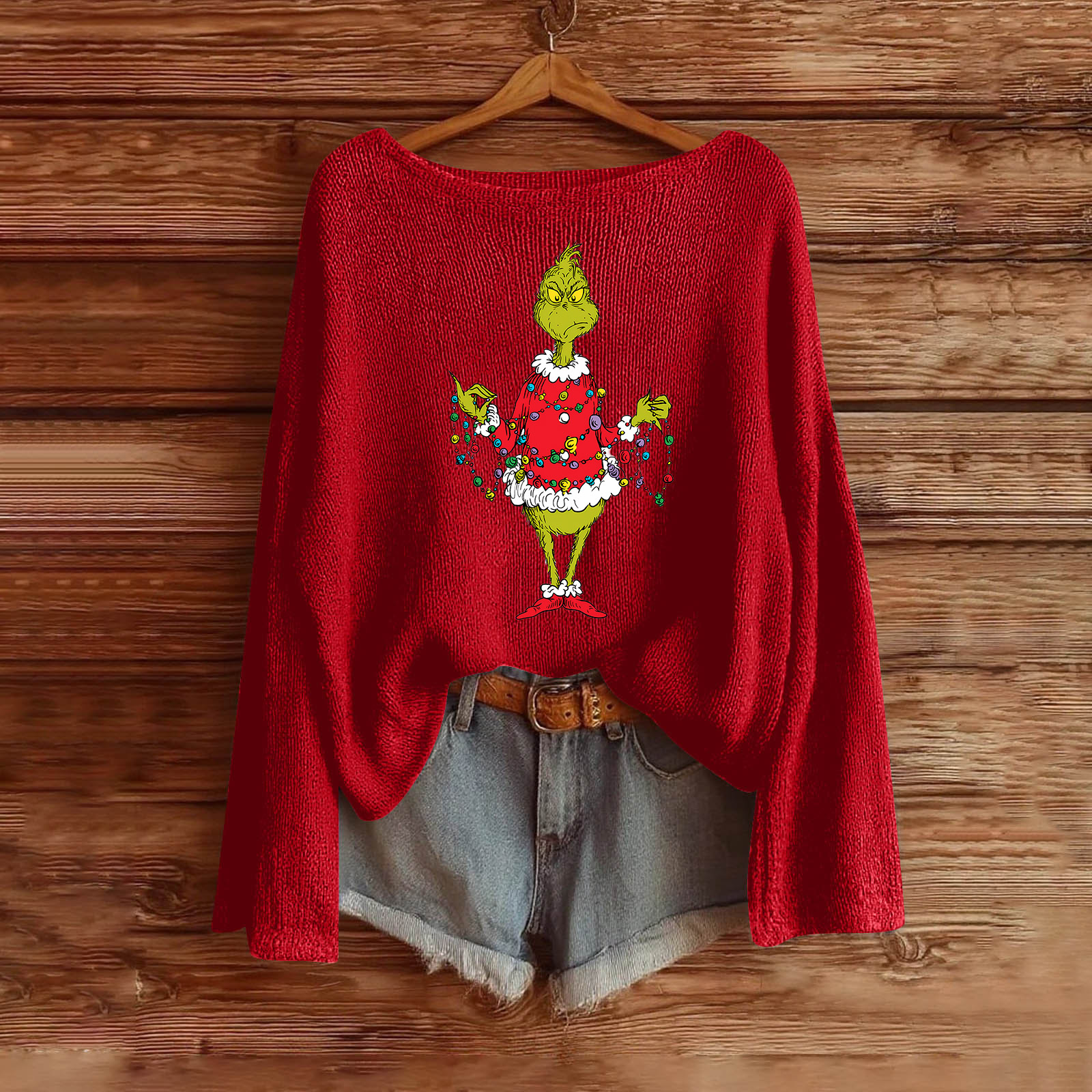 Czxfifvy Merry Grinchmas Merry Christmas! Cozy Grínch Themed Crewneck ...