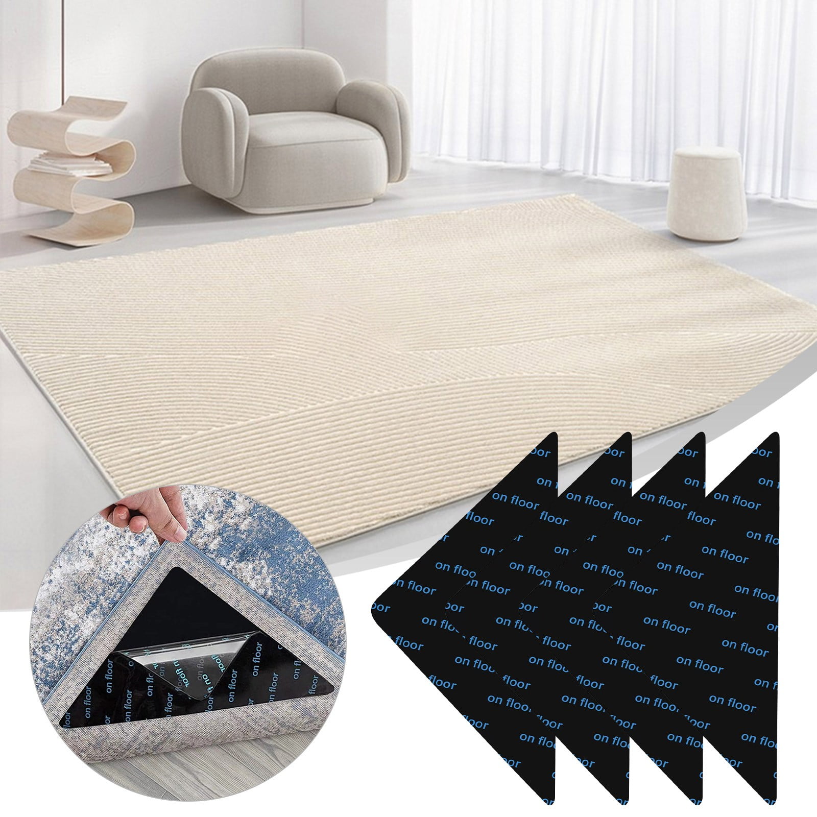 Clearance Czzoypi 4PC Non Marking Carpet Sticker Black Foam Removable ...
