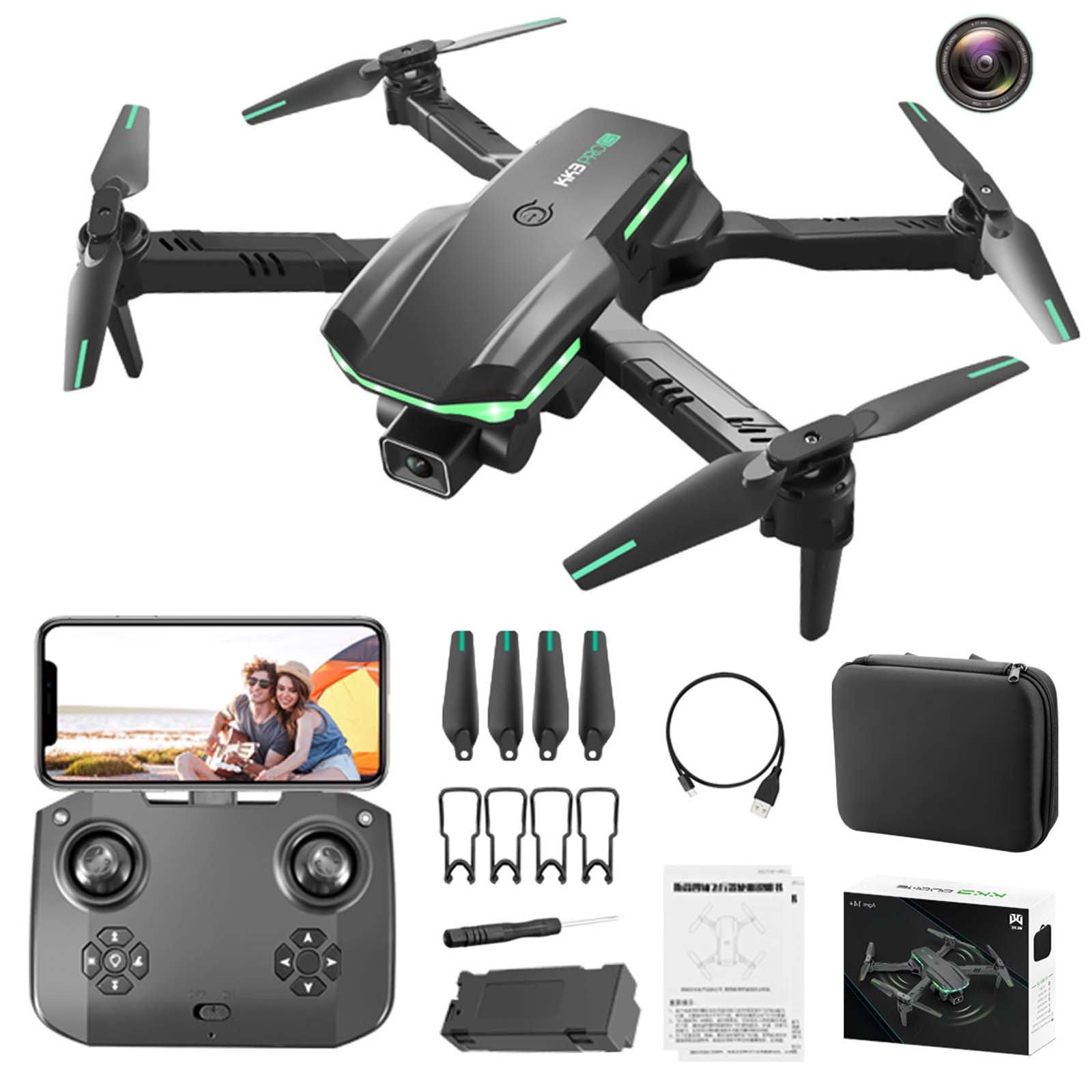 Czzoypi Drone (B), Drones with Camera for Adults 4k Obstacle Avoidance ...