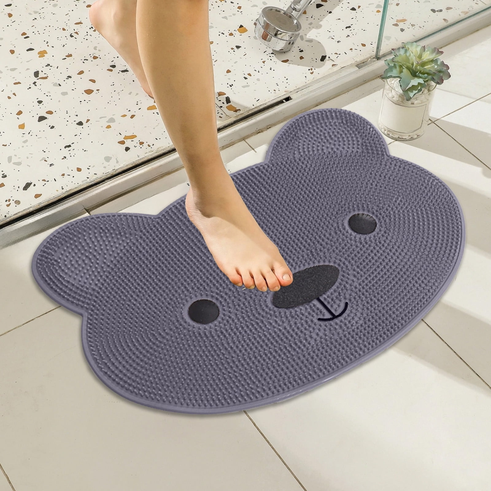Czzoypi Extra-Large Shower Foot Scrubber Mat with Non-slip Suction Cups ...
