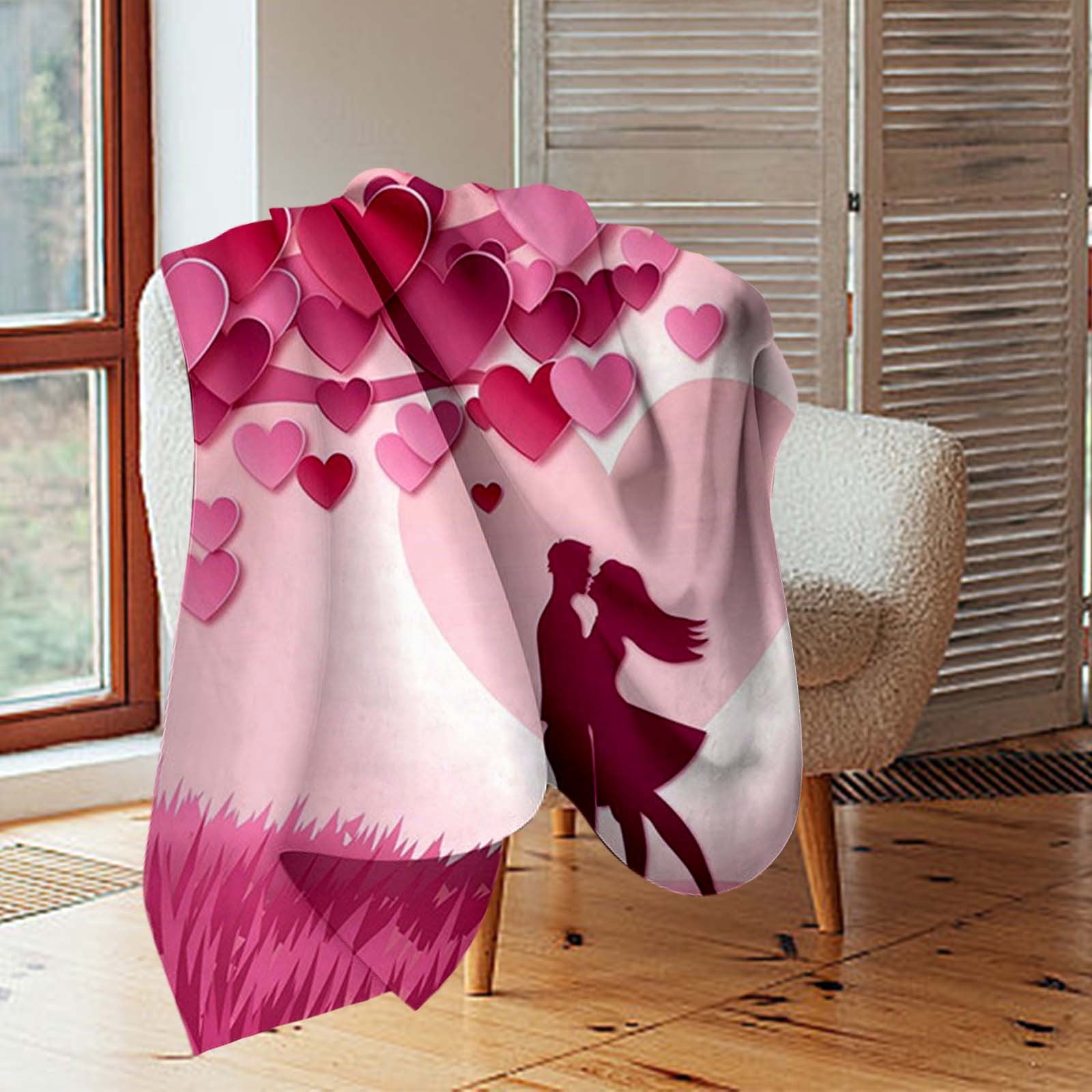 Czzoypi Flannel Valentine's Day Love Blanket Girlfriend Covered Blanket ...