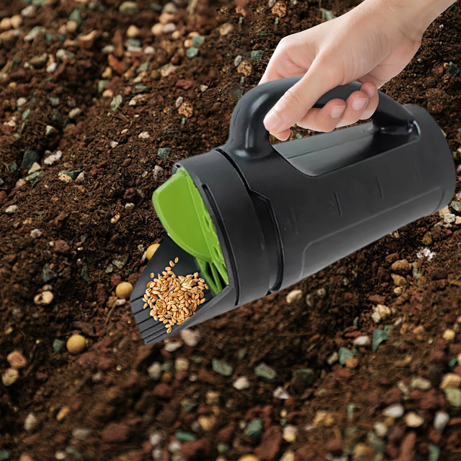 Czzoypi Hand Held Spreader, Seed Spreader for Ice Melt, Grass Seed, Fertilizer Lawn and Garden ...