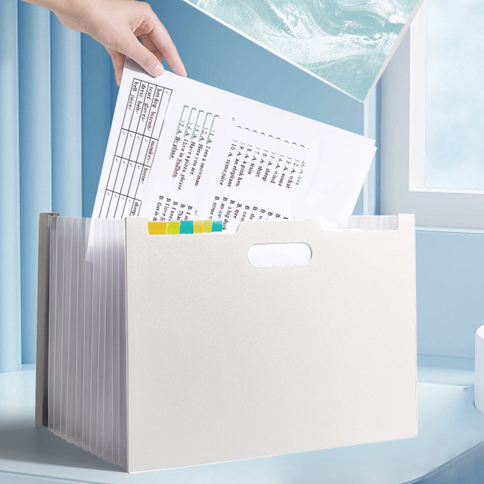 Czzoypi Hanging File Folders (Beige) File Folders File Manager 13 ...