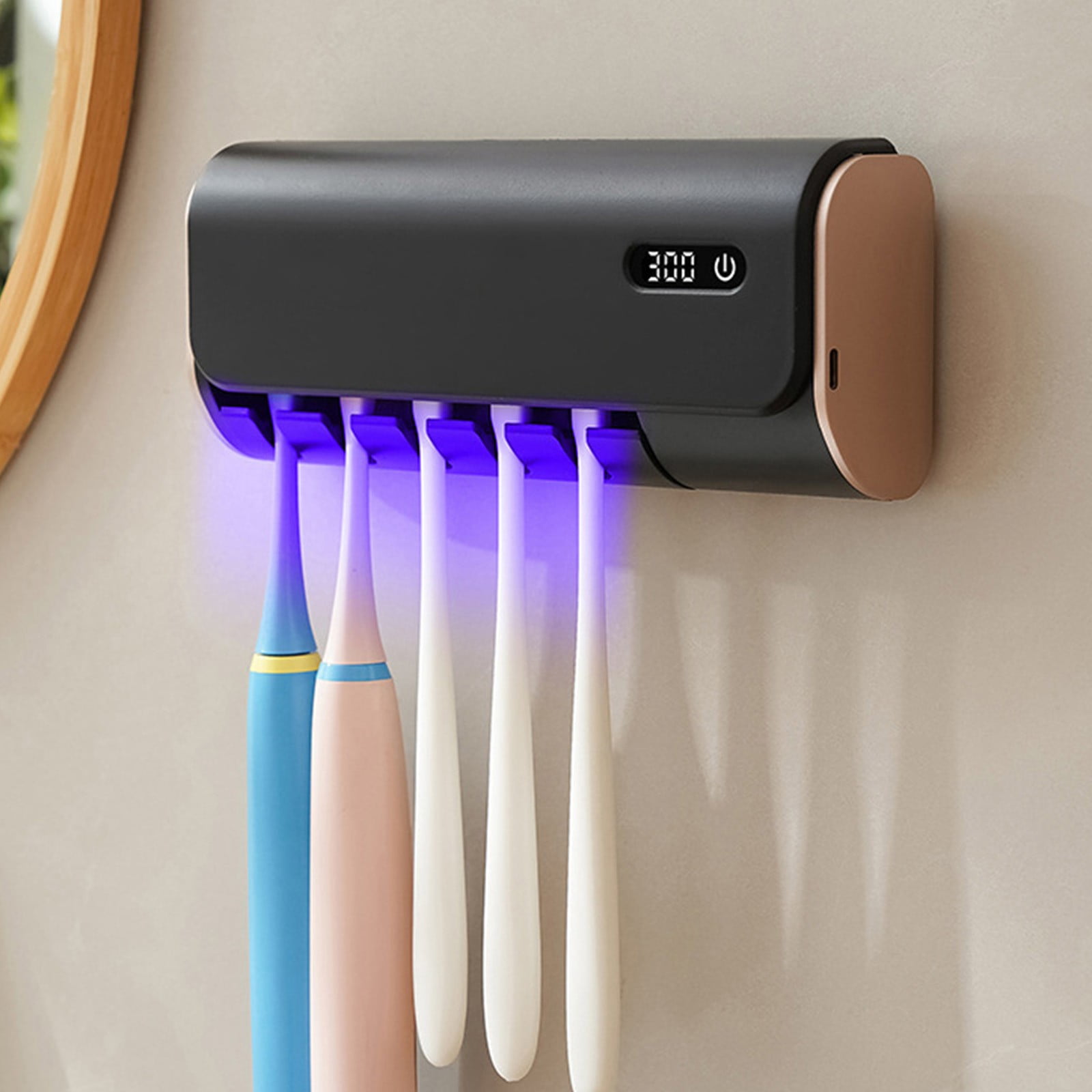 Czzoypi Intelligent Toothbrush Storage Rack Wall Mounted Electric ...