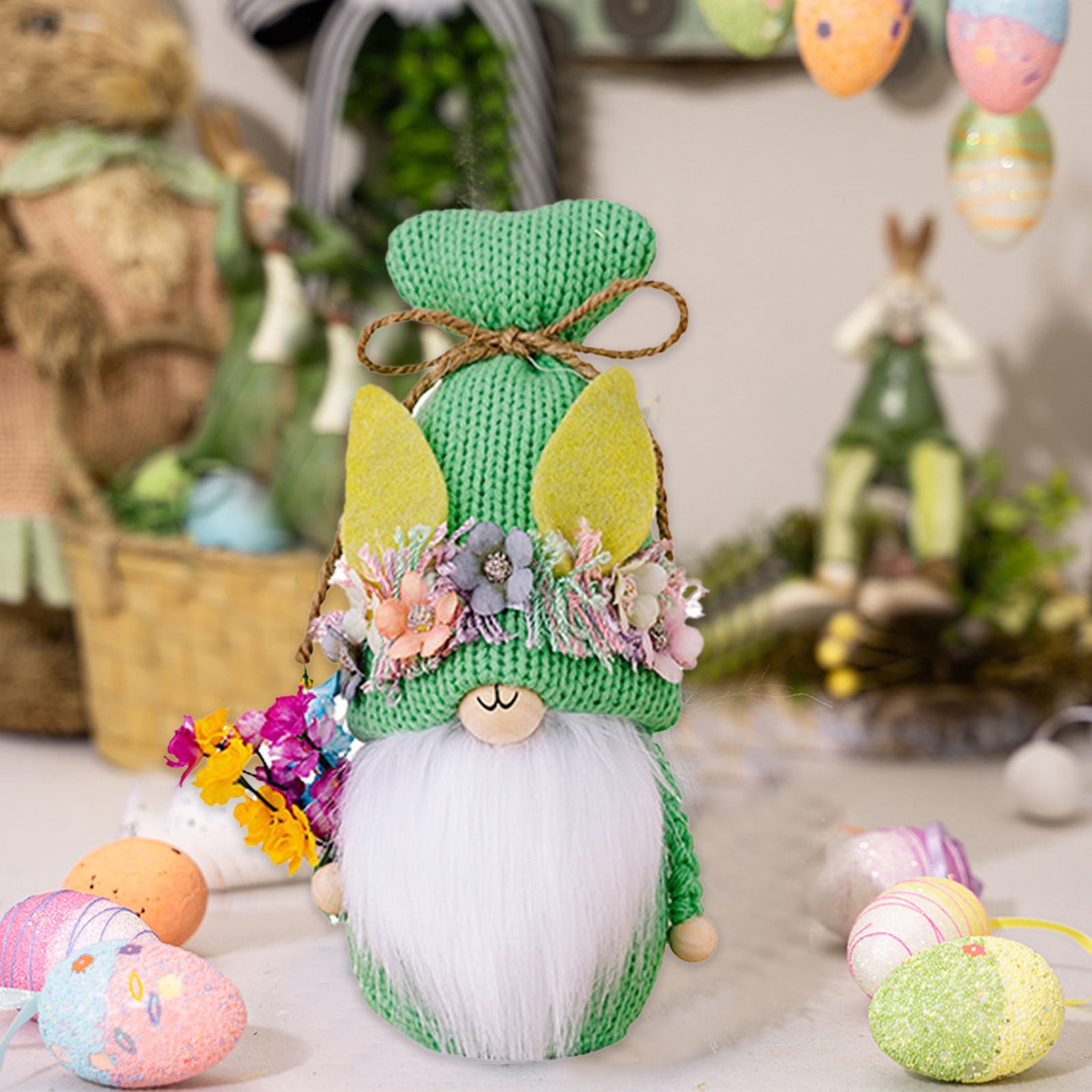 Czzoypi Knitted Rabbit Decorations, Easter Bunny Dolls Cute Home ...