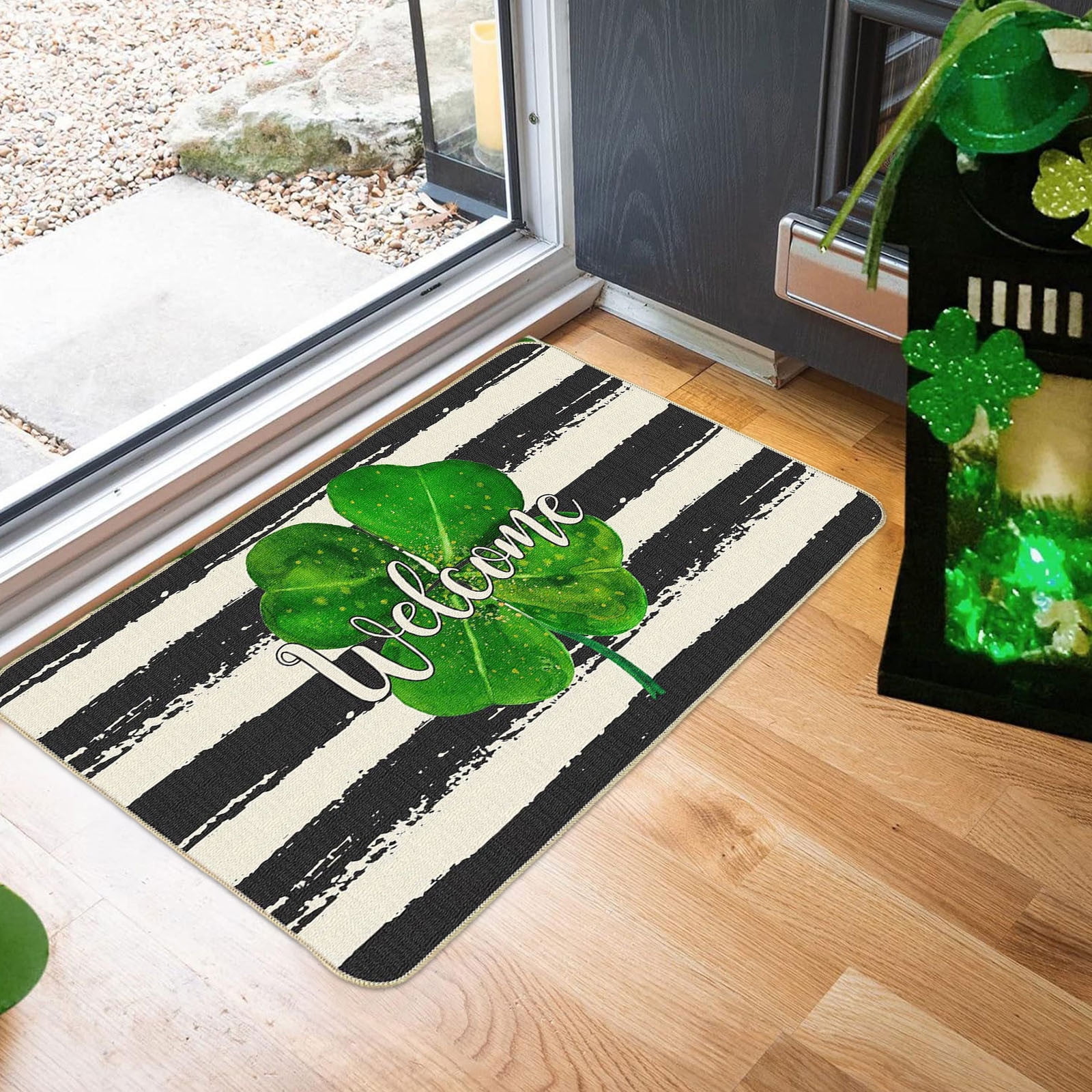Czzoypi Saint Patrick's Day Carpet Three Sizes Faux Wool Entry Door Mat ...