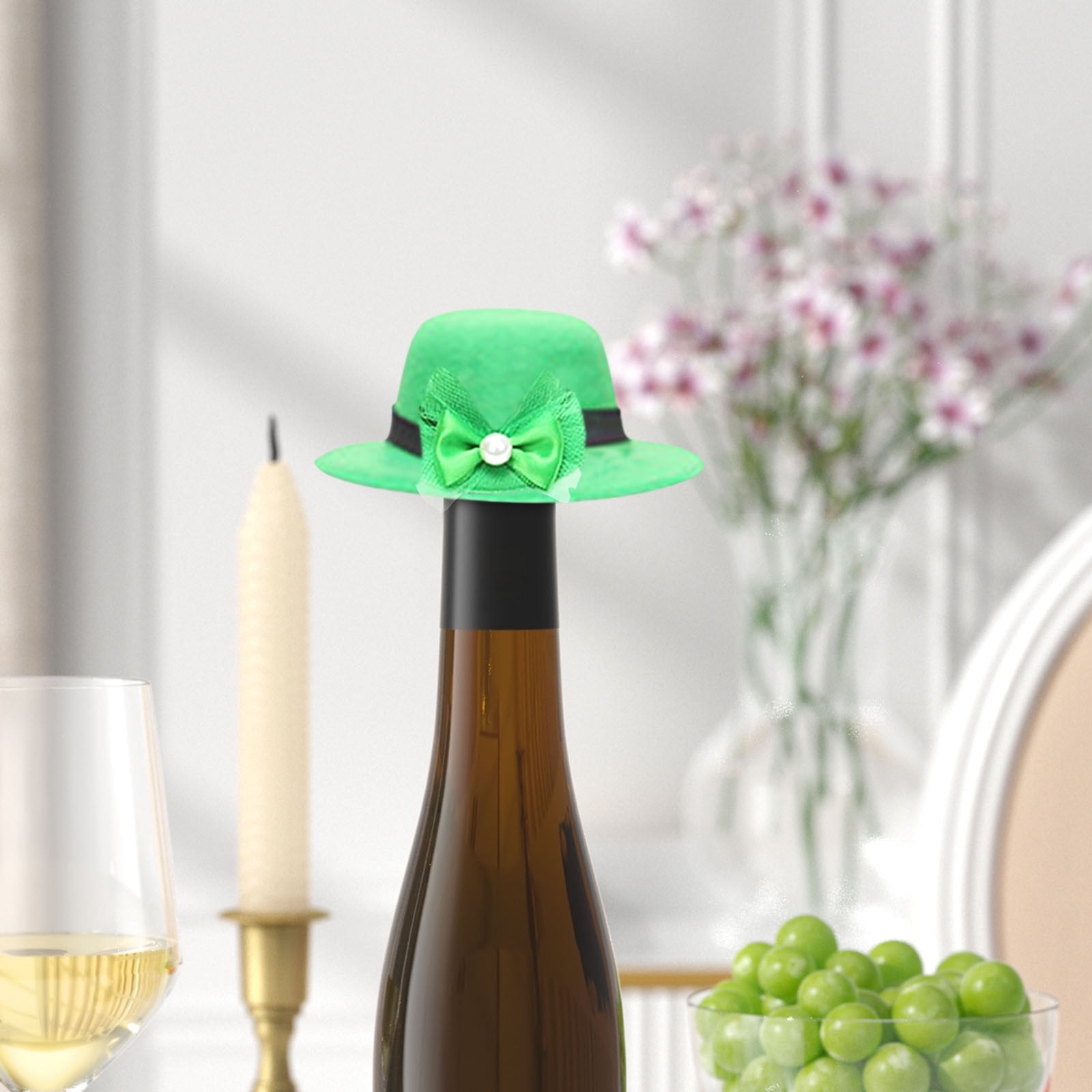 Czzoypi St. Patrick's Wine Bottle Decoration Cap Irish Festival Wine ...