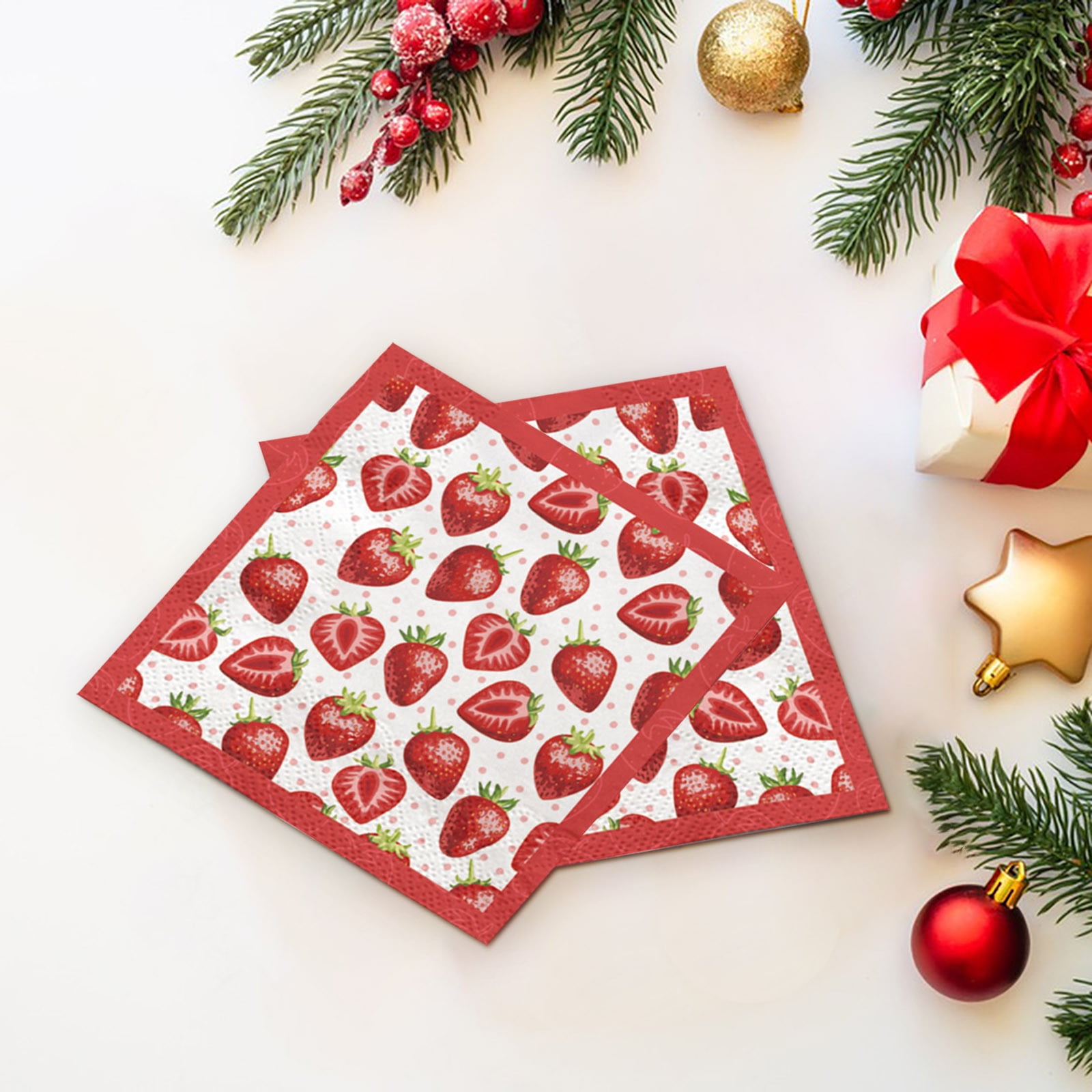 Czzoypi Strawberry Party Theme Tableware Set Disposable Decorative ...