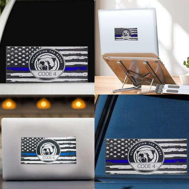 Czzoypi Thin Blue Line Sticker Code 4,Thin Blue Line Flag Car Decal ...