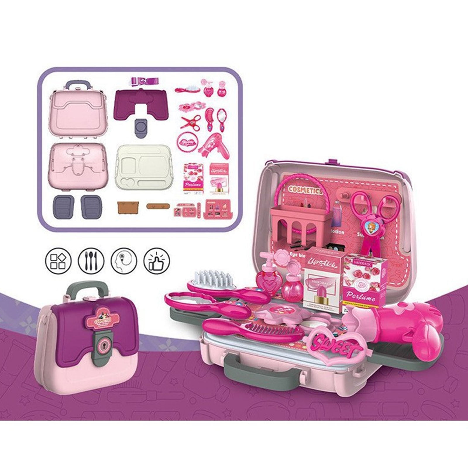 Czzoypi Clearance Toddler Toys Purple Kids Toy Kids Makeup Kit Girl ...