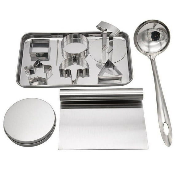 D 11-Piece Cookie Cutter Set, Baking Tools, Stainless Steel Pastry ...