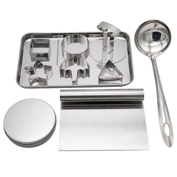 D 11 Piece Stainless Steel Cookie Cutter Set Style D For Baking Cake ...