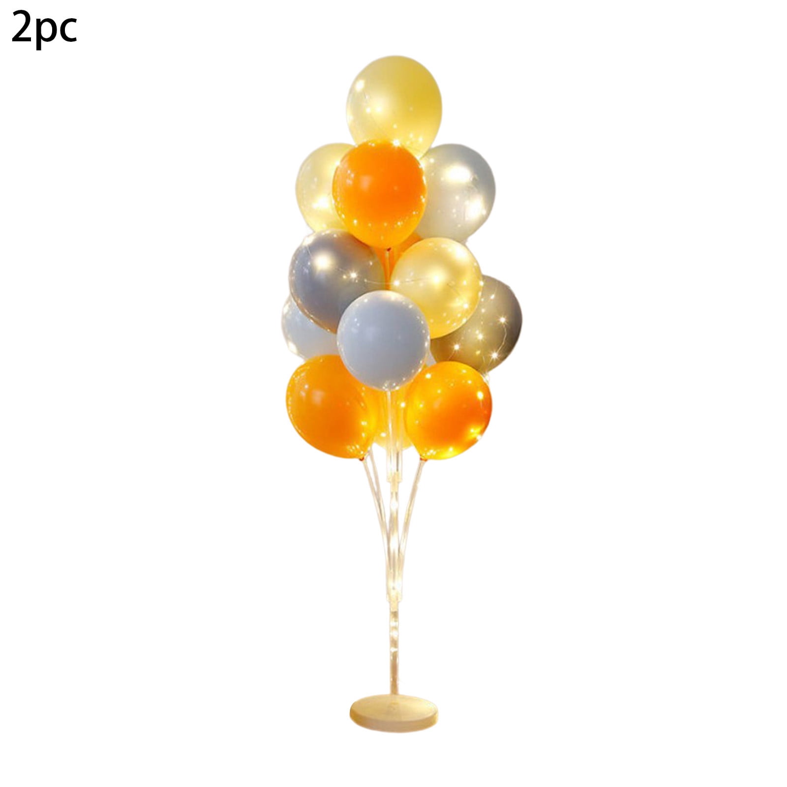 D 2 Sets Inflatable Balloon Stand Kit With String Lights Centerpieces ...