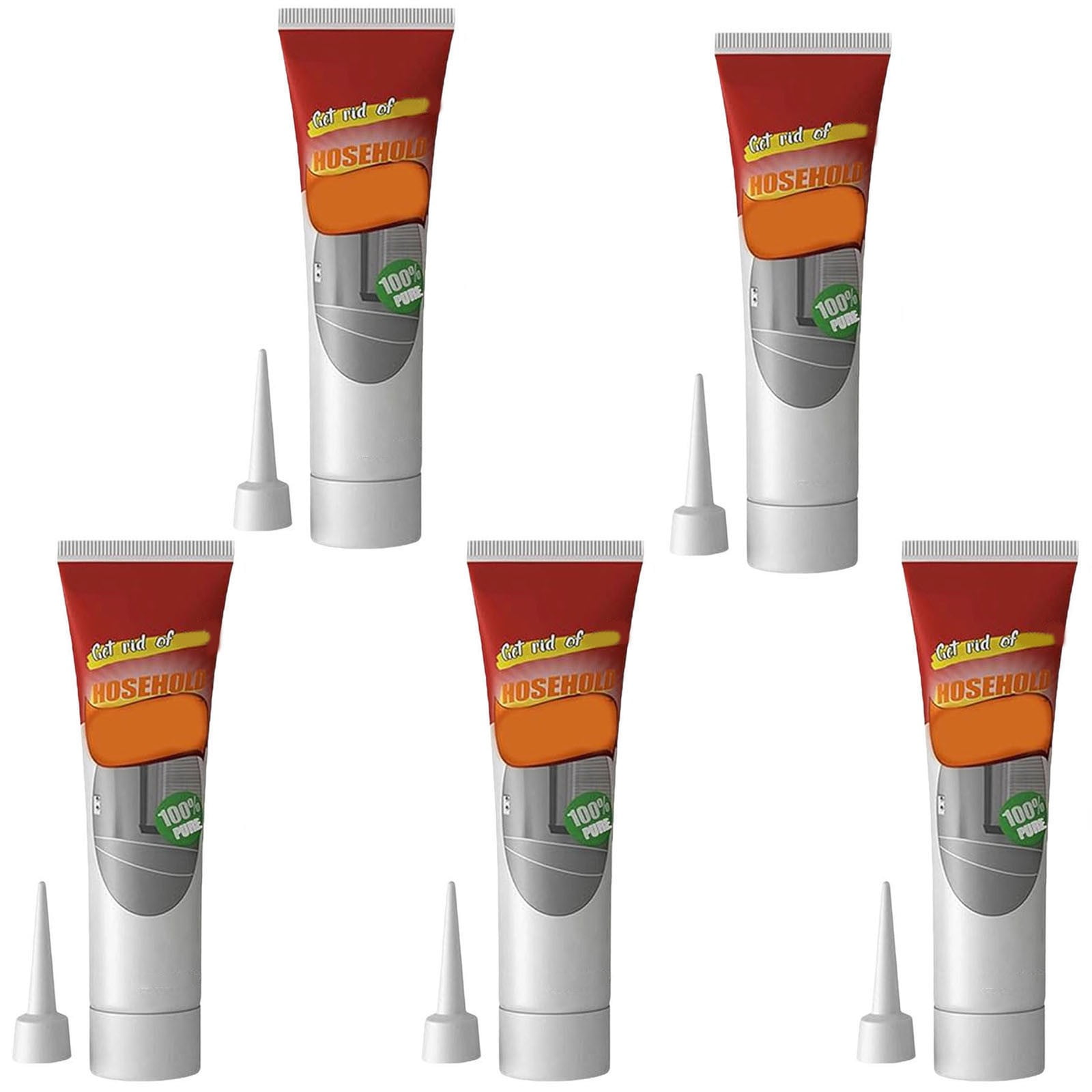 D 20G Mold Remover Gel 5Pc White Plastic Bathroom Cleaner Ceramic Tile ...