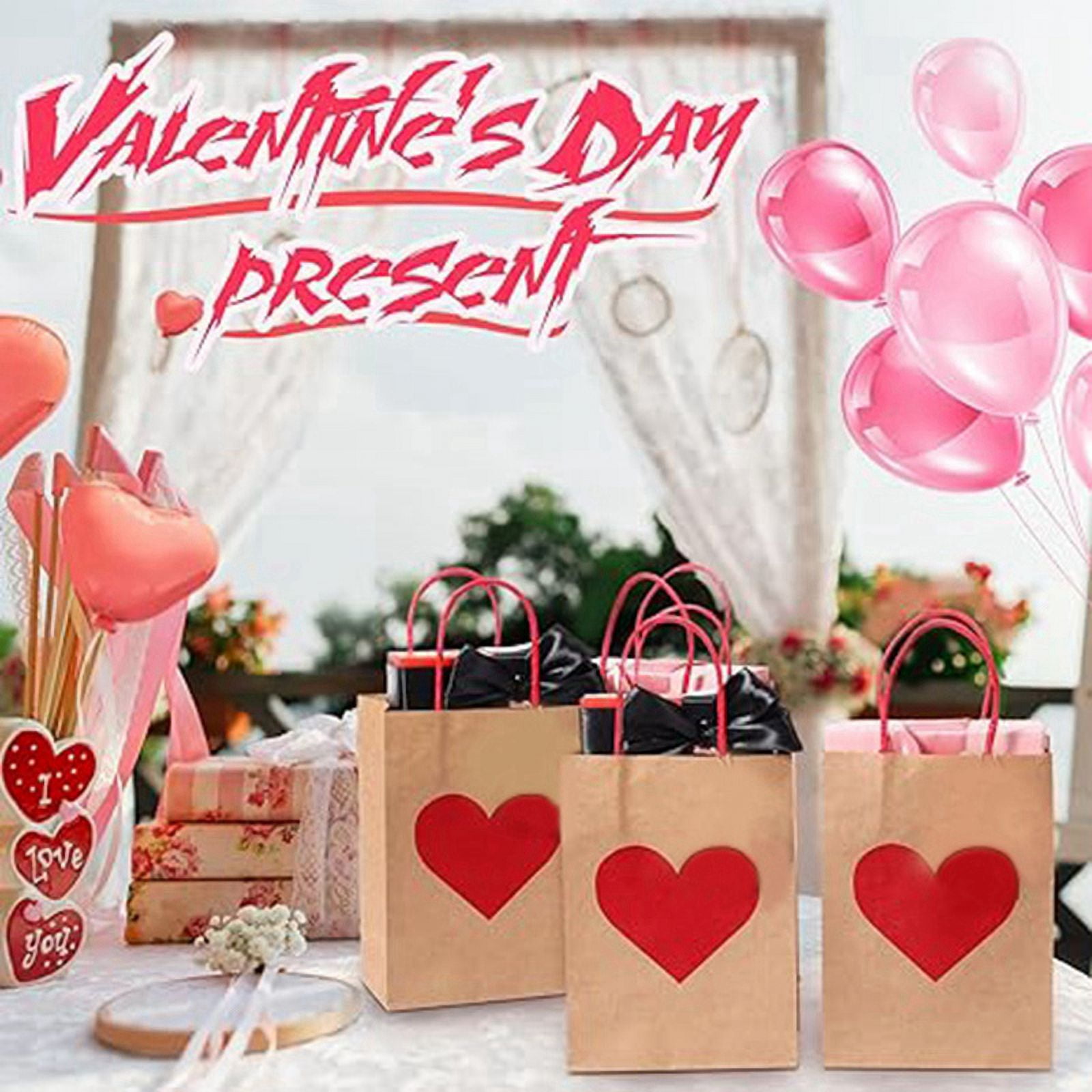D 24 Pcs Valentines Day Gift Bags, Candy Bags Goodie Bags with Handles ...