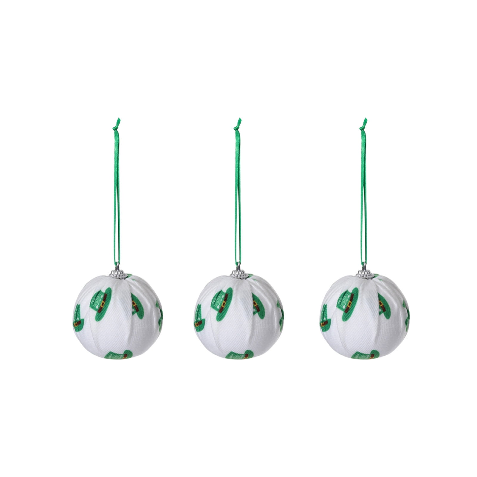 D 3-Pack St Patricks Day Handmade Fabric Ball Decorative Pendant 2.76 ...