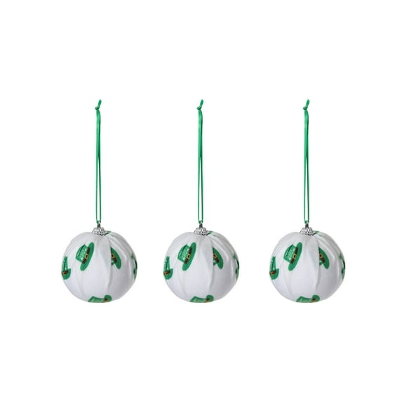 D 3-Pack St Patricks Day Handmade Fabric Ball Decorative Pendant 2.76 ...