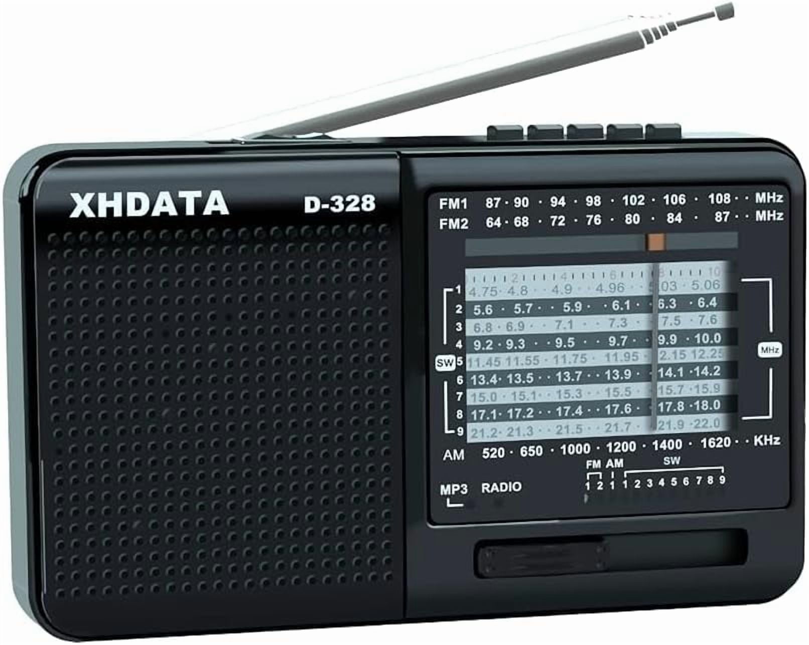 D-328 Shortwave AM FM DSP Portable Small Multi Band Radio Stereo MP3 ...