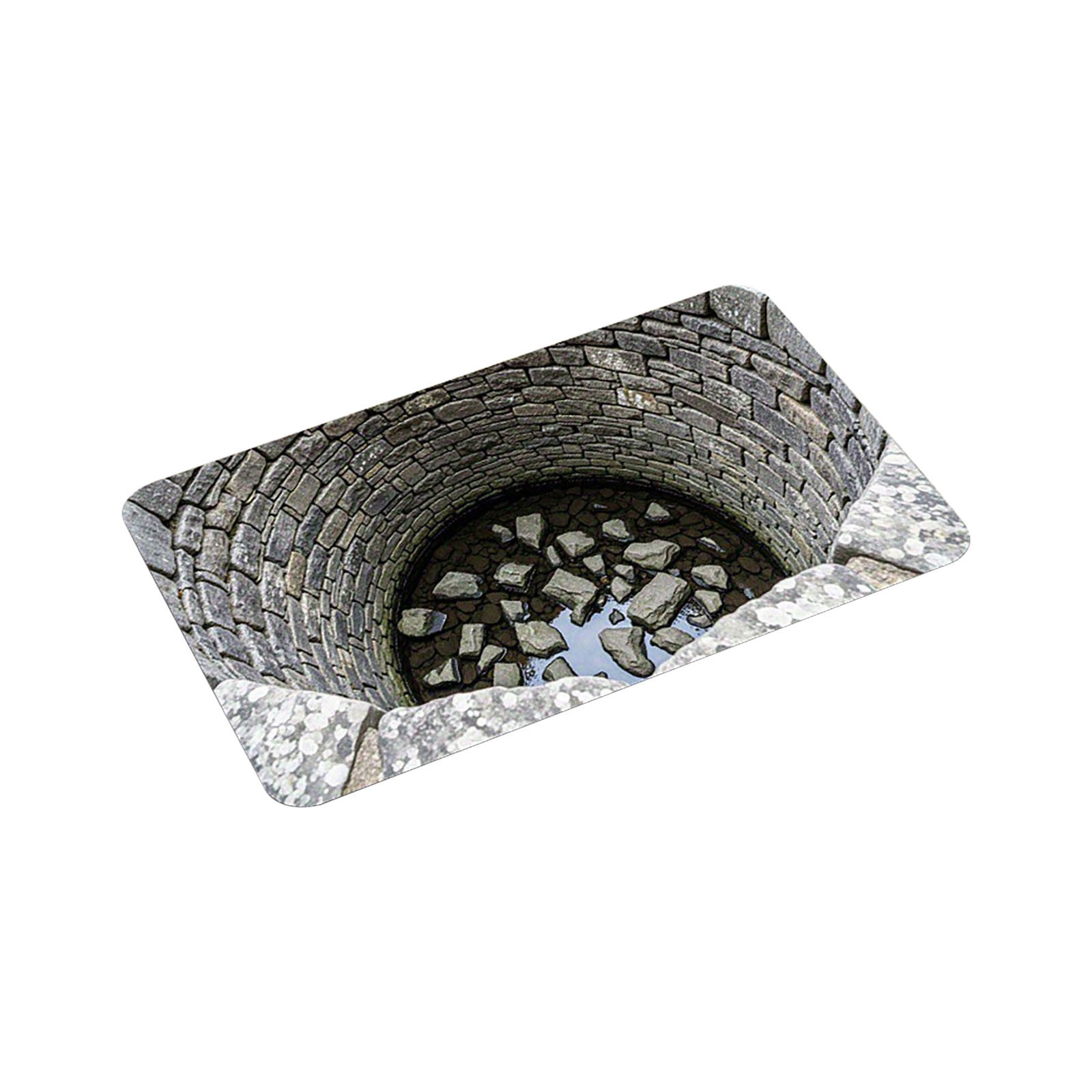 D 3D Optical Illusion Rug Bottomless Hole Doormat For Indoor Outdoor ...
