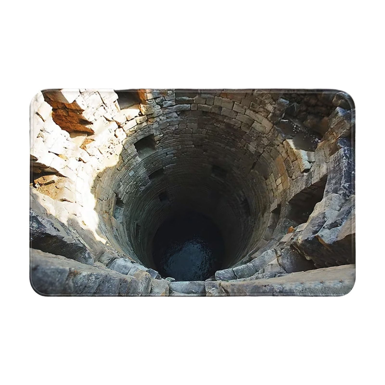 D 3D Visual Illusion Doormat Trap Stereoscopic Water Absorbing Bath Mat ...