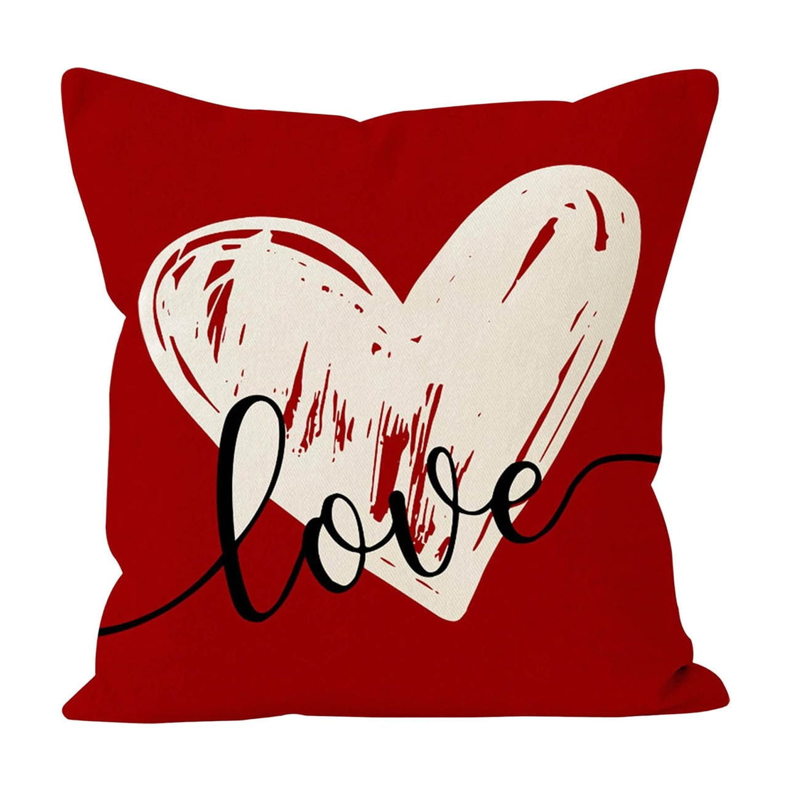 D 45X45Cm Heart Pillow Cover For Home Living Room Sofa Decoration, Soft ...