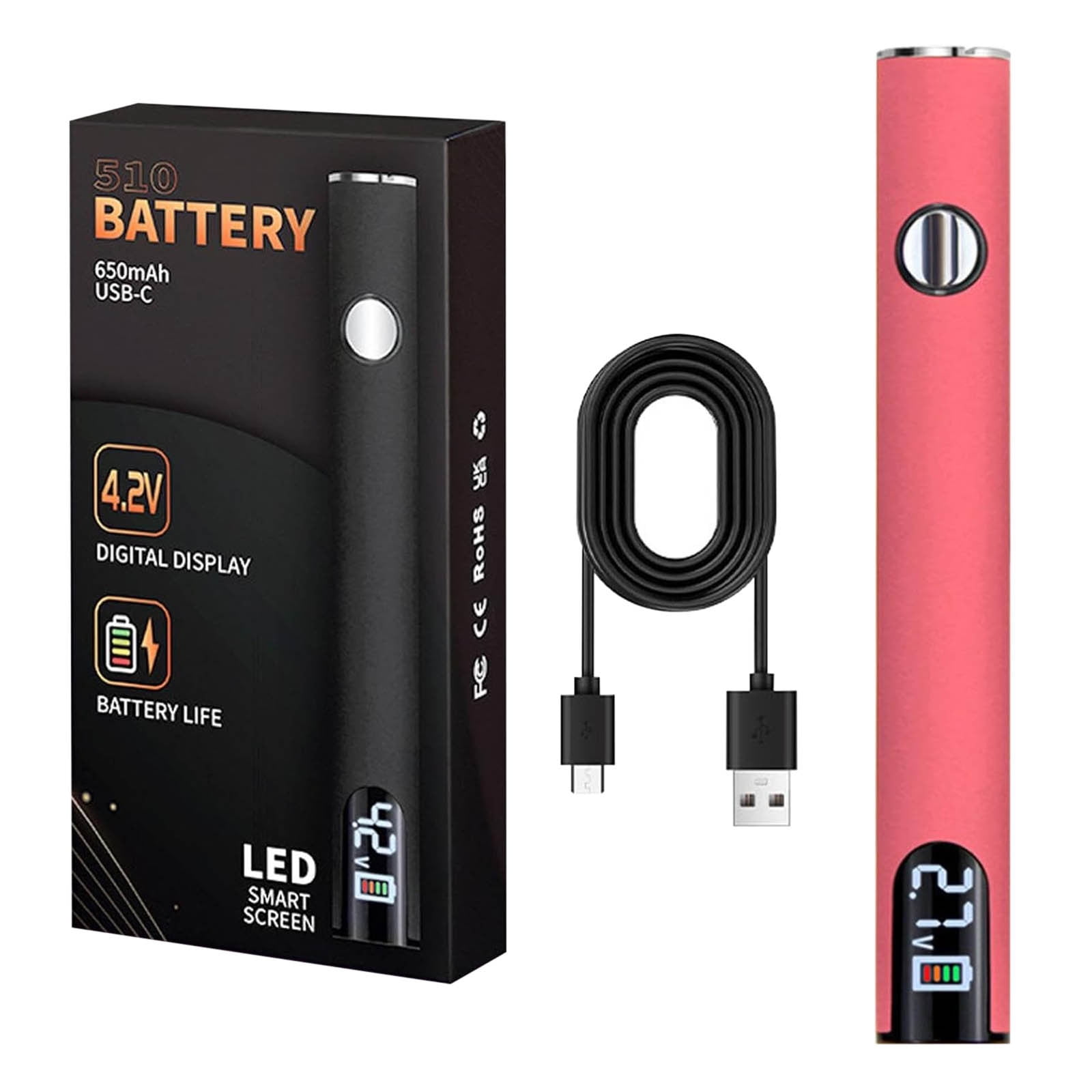 D-554 Pink Adjustable Soldering Iron Usb Rechargeable 650Mah With Led ...