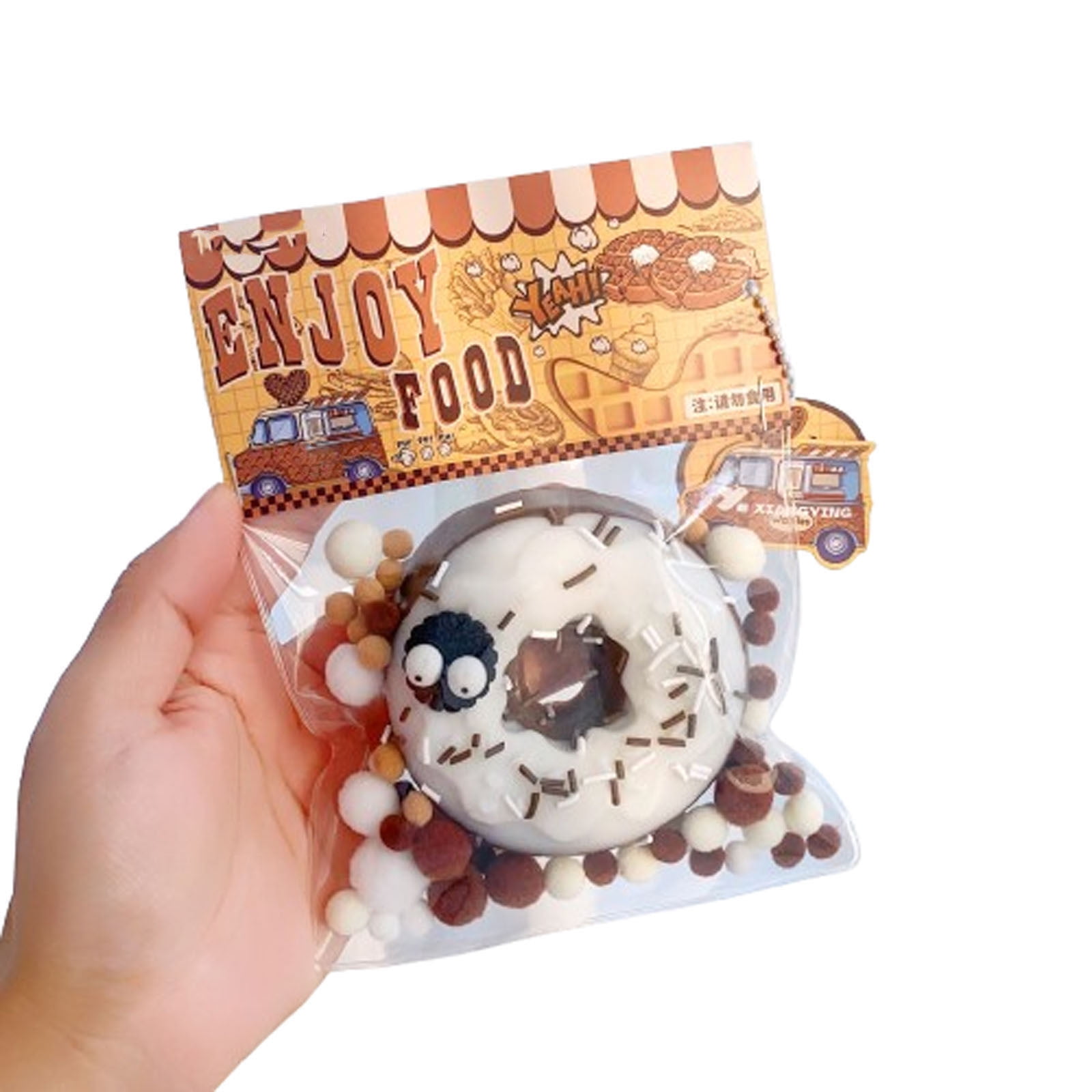 D-960 Cream Donut Food Play Pinch Toy Decompression Extractor Sensory ...