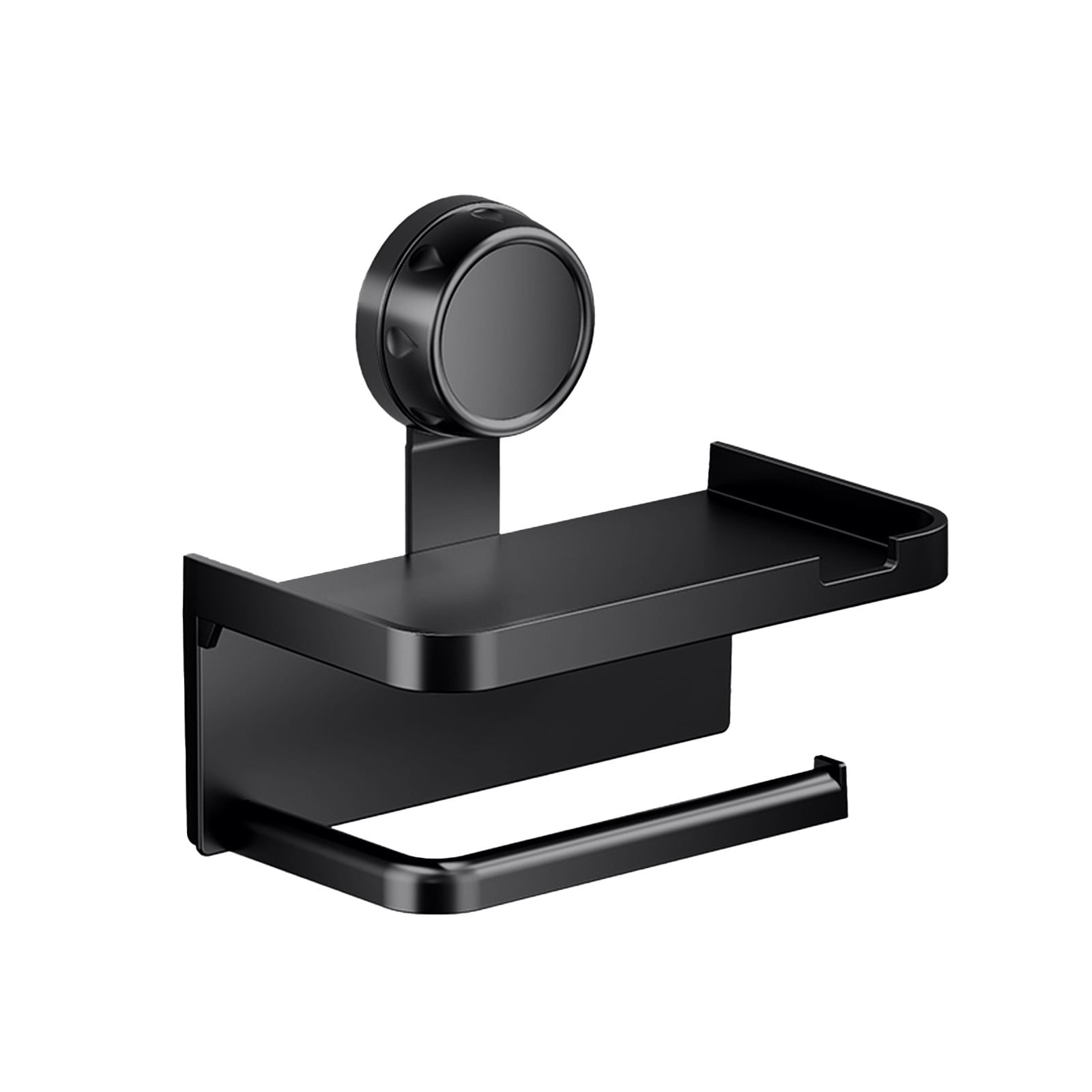 D-97 Black Double Layer Suction Cup Paper Holder Bathroom Tissue ...