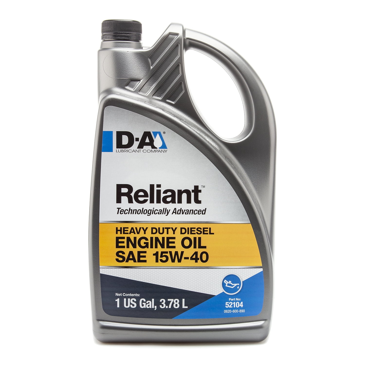 D-A LUBRICANT COMPANY 52104, Reliant Heavy Duty Engine Oil SAE 15W-40 ...