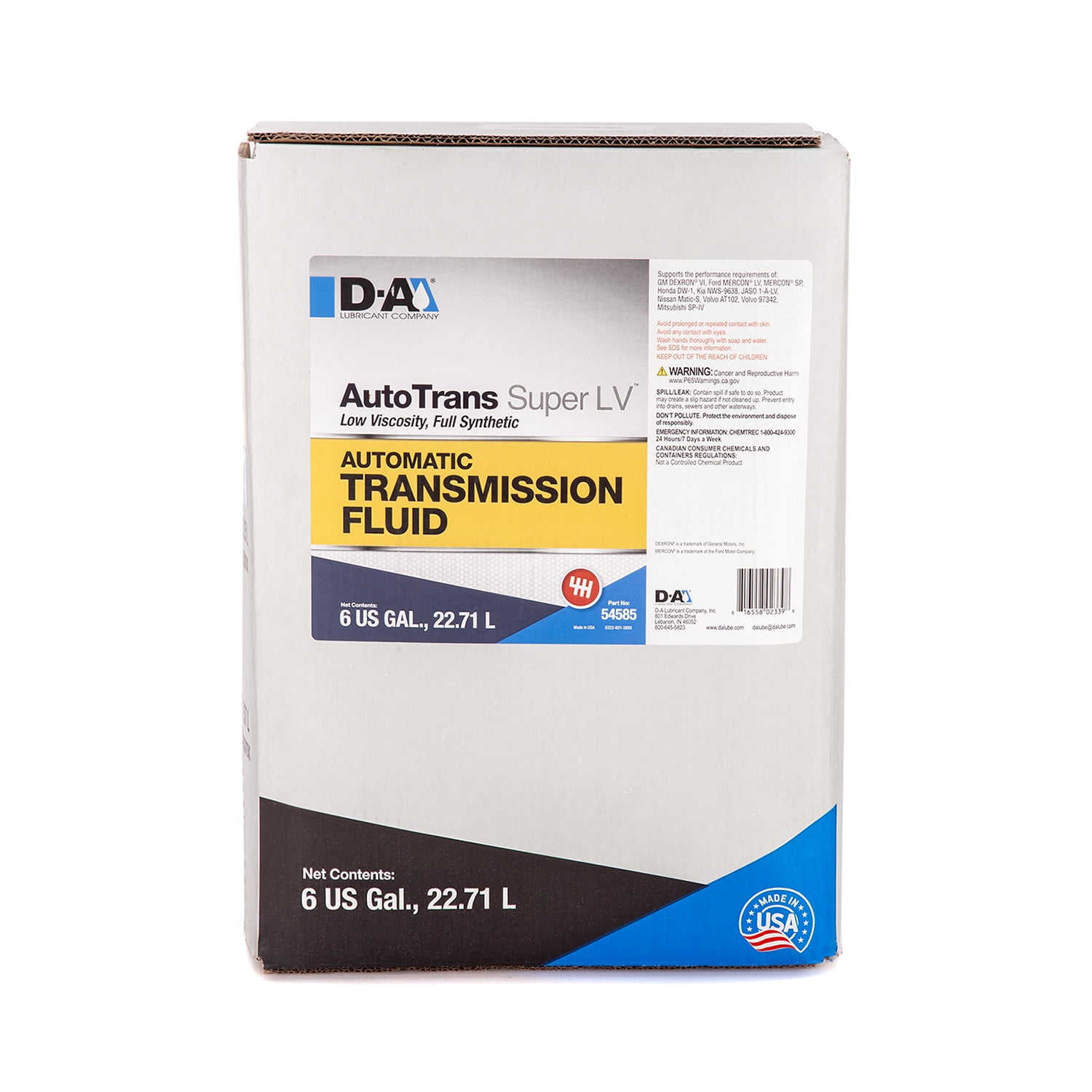 D-A LUBRICANT COMPANY 54585, Autotrans Super LV Full Synthetic ...