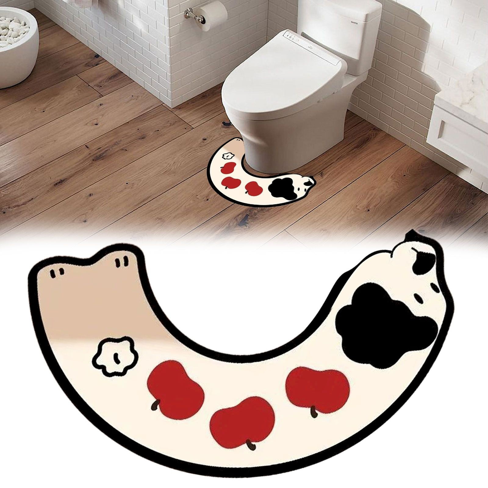 D Achshund Toilet U Shaped Foot Mat Bathroom Toilet Door Mat Absorbent ...