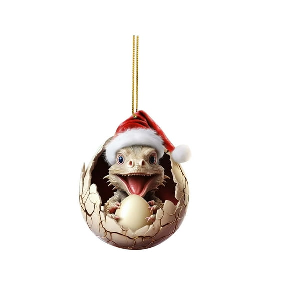 D Acrylic Flat Pendant Cute Carton Dinosaur Baby Christmas Tree New ...