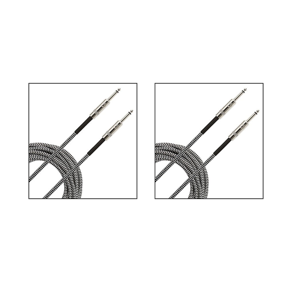 D'Addario Braided Instrument Cable 2-Pack 20 ft. Gray - Walmart.com
