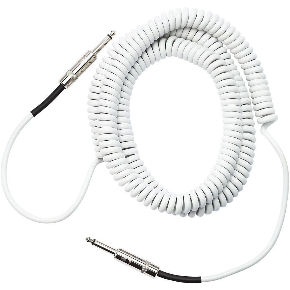 D'Addario Coiled Instrument Cable, 30' - White - Walmart.com