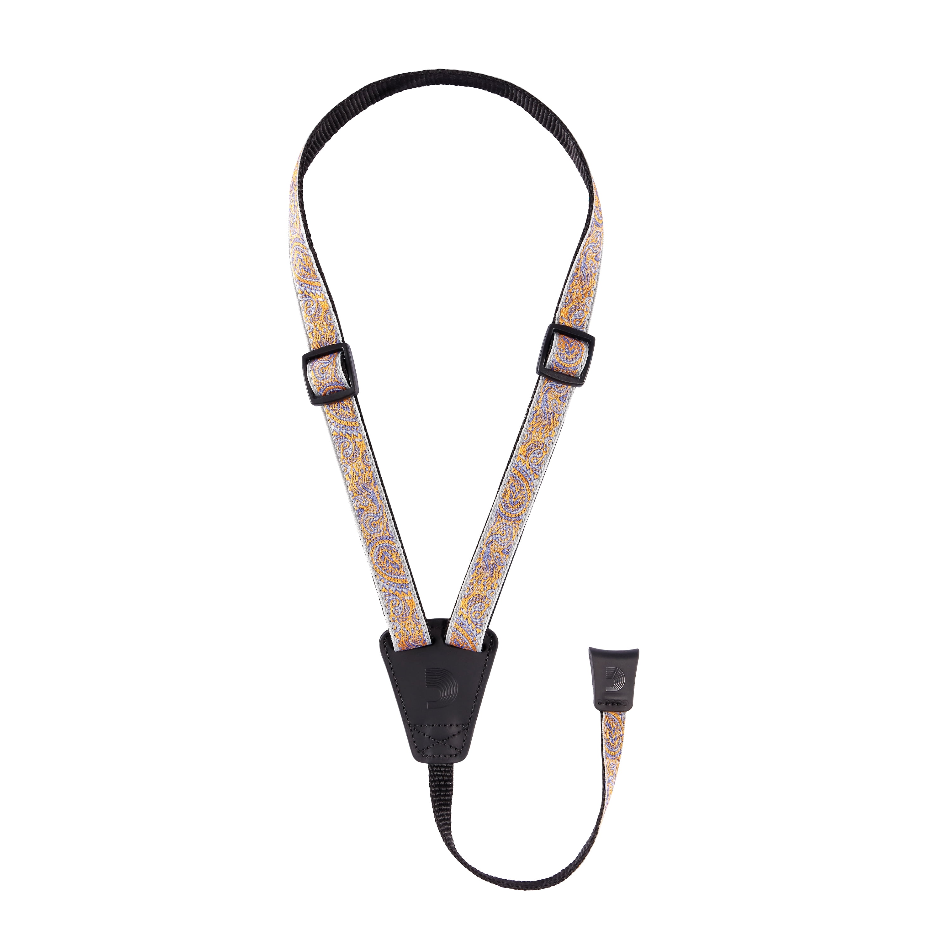 D'Addario Cradle Ukulele Straps, Paisley Grey/Orange - Walmart.com