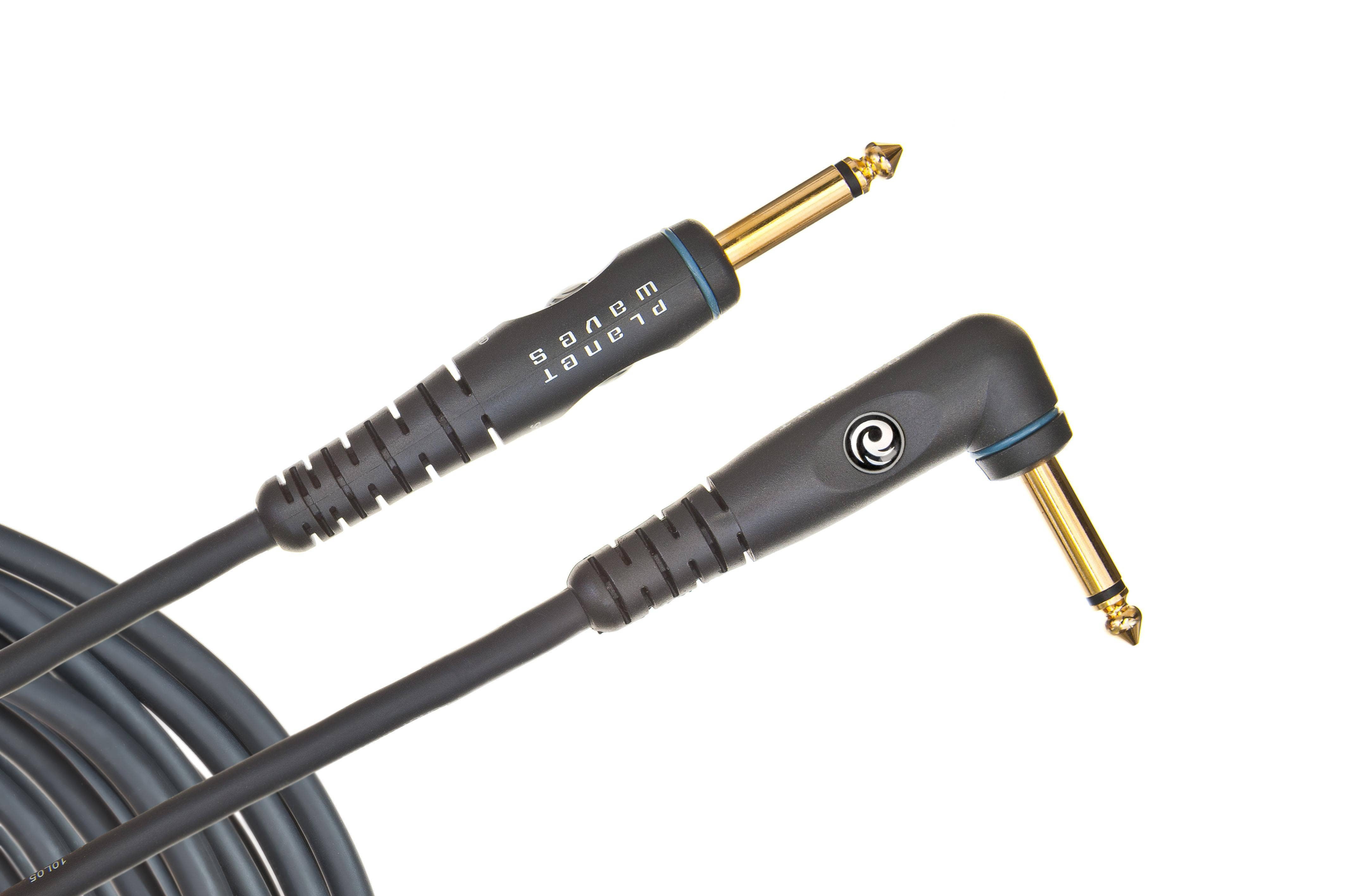 D'Addario Custom Series Instrument Cable, Right Angle, 20 feet ...
